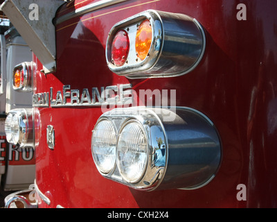 1960s fire engine in fire station vintage fire engine Stock Photo - Alamy