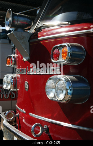 1960s fire engine in fire station vintage fire engine Stock Photo - Alamy