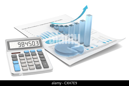Business document Financial chart and graph Stock Photo - Alamy