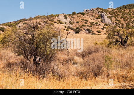 Typical Spanish dry landscape, Montecorto, Andalucia Stock Photo - Alamy