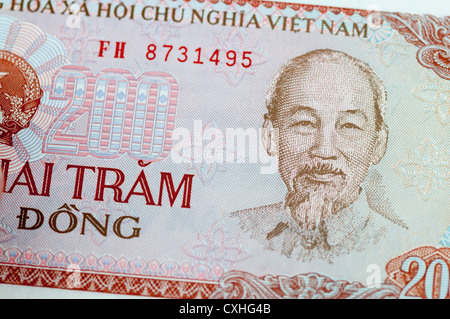 200 dong bank note of Vietnam. Dong is the national currency of Vietnam ...