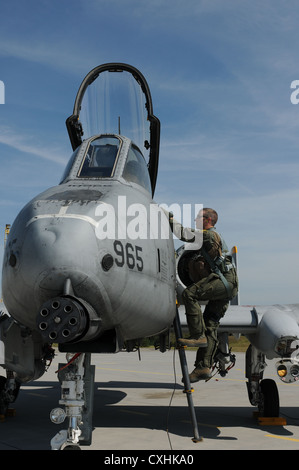 An A-10 Thunderbolt II from the 81st Fighter Squadron, Spangdahlem Air ...