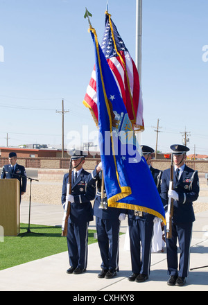 The Base Honor Guard presents the colors for the 12th Air Force (Air ...