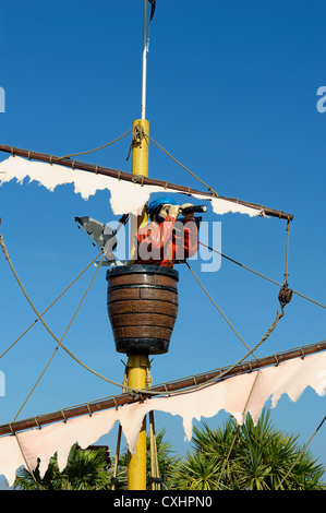 pirate watching from a lookout nest great yarmouth norfolk england uk ...