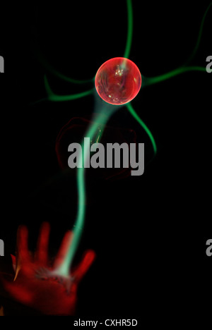 Plasma Static Electricity Glass Ball Stock Photo - Alamy