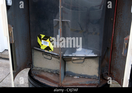 Inside of a double postbox Stock Photo - Alamy