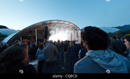 The biomes of the Eden Project beyond the stage of the Eden Sessions ...