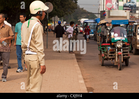 Police, Vientiane, Laos Stock Photo - Alamy
