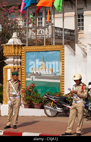 Police officer, Vientiane, Laos Stock Photo - Alamy