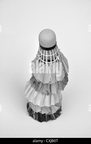 Old fashioned shuttlecocks on white background Stock Photo - Alamy