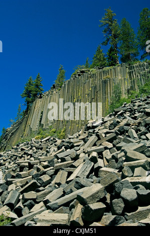 Columnar basalt rock at Devil's Postpile National Monument, Sierra ...