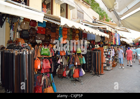 Leather shops in Skrydlof Str. (Leather Street), Chania, Chania ...
