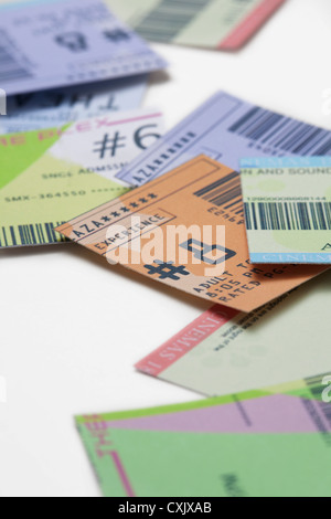Pile of Movie Ticket Stubs Stock Photo - Alamy