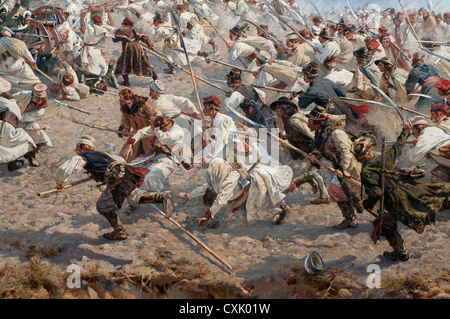 Detail of Painting of Panorama Raclawicka depicting Battle of Racławice ...