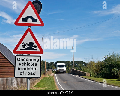 uk road sign oncoming traffic has priority ahead facing coming Stock ...