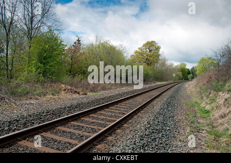 Low level train tracks Stock Photo - Alamy