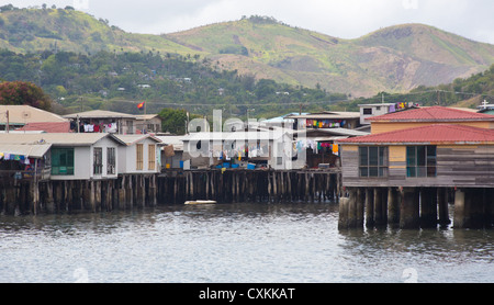 Koki, a settlement village built over the sea, Port Moresby, Papua New ...