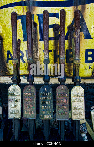 Signal box levers from a British Rail mainline. Originally installed ...