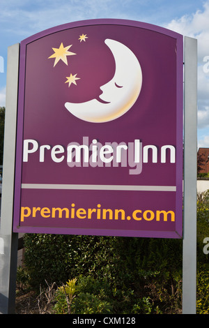Budget Hotels Premier Inn Sign Stock Photo - Alamy