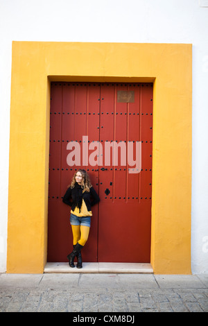 Woman by bullring Seville Andalucia Spain Stock Photo - Alamy