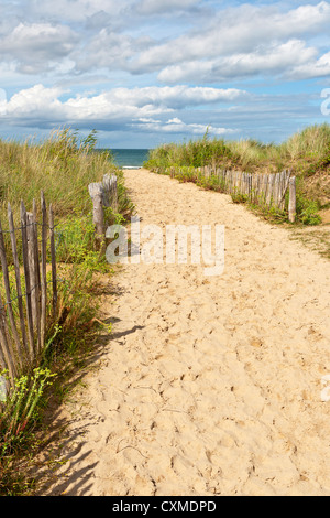 fence on Normandy beach Stock Photo - Alamy