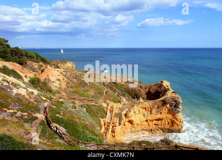 Algarve seashore cliff scenery, Portugal Stock Photo - Alamy