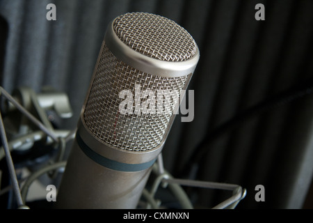 Microphone and acoustic foam Stock Photo - Alamy