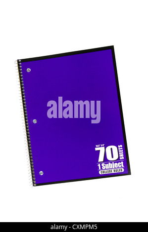 School equipment with notebook on white background Stock Photo - Alamy