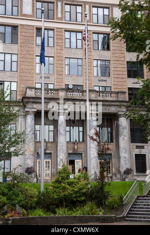 The facade of the Alaska State Capitol building in Juneau, Alaska Stock ...