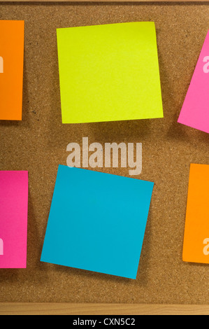 Post It Notes On Cork Board Stock Photo - Alamy