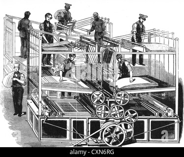 ILLUSTRATED LONDON NEWS PRINTING PRESS about 1845 Stock Photo - Alamy