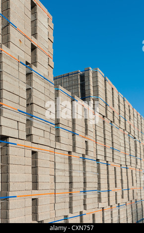 highly piled up bricks ready for transport Stock Photo - Alamy
