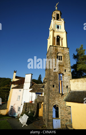 The Bell Tower, Portmeirion, North Wales, UK Stock Photo - Alamy