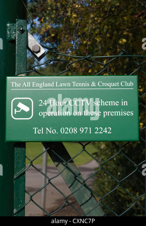 Signage at the All England Lawn Tennis and Croquet Club in London ahead ...