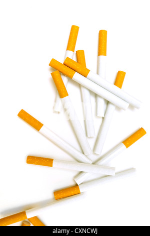 Bunch of cigarettes isolated Stock Photo - Alamy