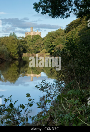 The keep at Warkworth Castle in Northumberland Stock Photo - Alamy
