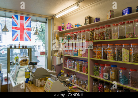 Moffat Toffee Shop in Moffat, Scotland, jars of traditional sweets ...