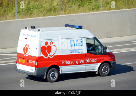 NHS Blood and Transplant (The National Blood Service) lorry Stock Photo ...