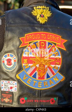 A armed forces bikers back patch Stock Photo - Alamy
