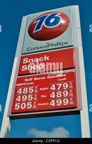 self service sign by shop petrol station Stock Photo - Alamy