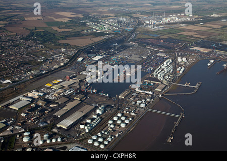 aerial Immingham Dock river humber abp uk Stock Photo - Alamy
