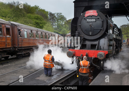 BR standard class 7 locomotive 70000 Britannia at Grosmont Stock Photo ...