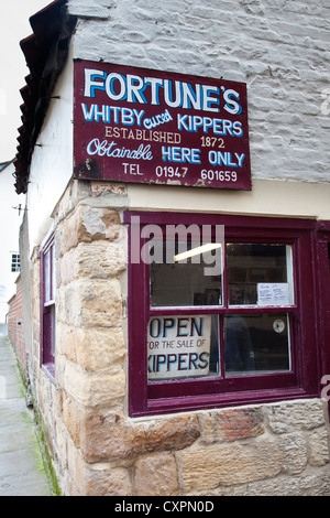 Fortune's Kipper Shop, Whitby, North Yorkshire, England, UK Stock Photo ...