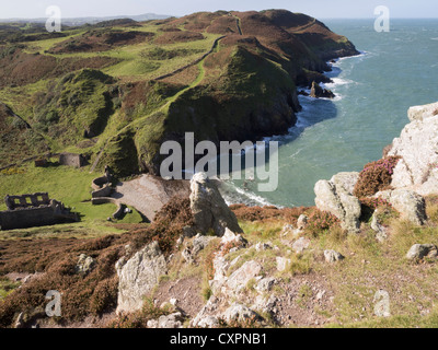 View of Cemaes Bay, Anglesey, North Wales UK with boats in the Stock ...