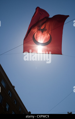 Turkish flag fluttering in the sun Stock Photo - Alamy