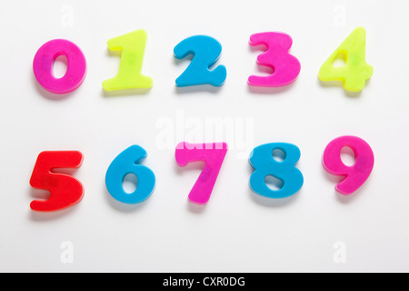 plastic fridge magnet numbers in primary colours one two three four ...