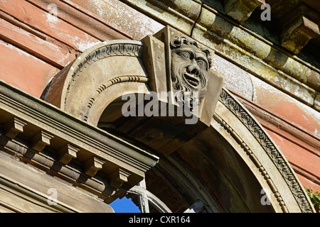 Keystone above window. High Head Castle ruin (detail). Ivegill, Cumbria ...