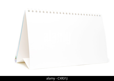 Paper calendar isolated on white. Planning concept Stock Photo - Alamy