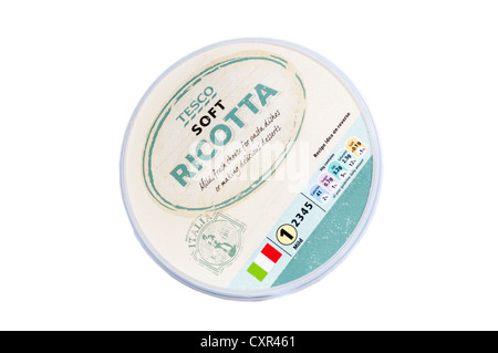 Tub of ricotta cheese Stock Photo - Alamy