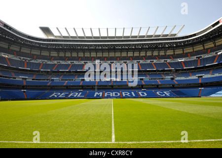 Rows of seating at the Santiago Bernabeu Stadium - home of Real Madrid ...